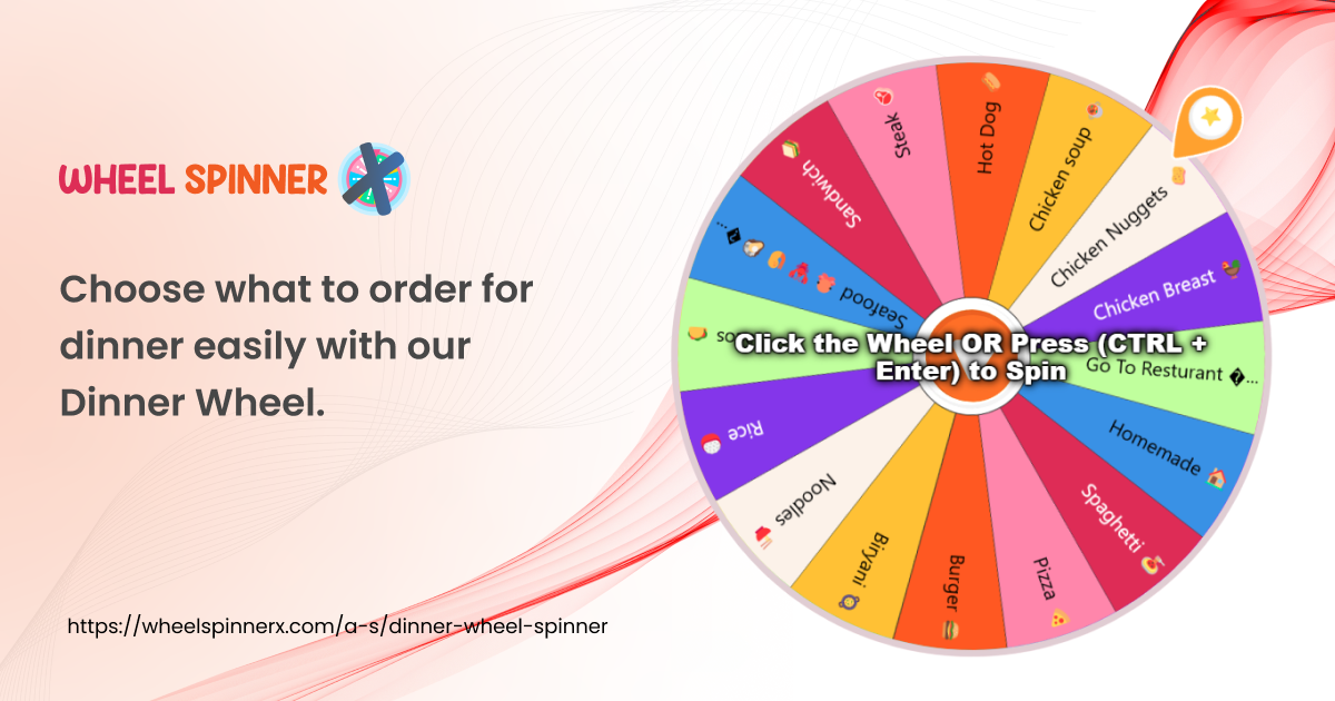 Wheel of Dinner | What Should I Order for Dinner