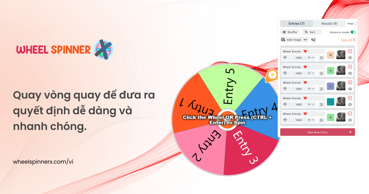 Vòng Quay Random | Quay Bánh Xe May MắN